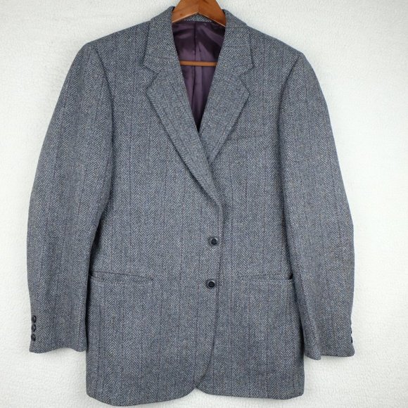 Vintage | Suits & Blazers | Vintage Blazer Jacket Mens 42s Short Gray ...